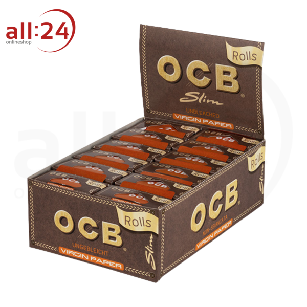 OCB Unbleached Virgin Paper Rolls - 24er Pack | All24