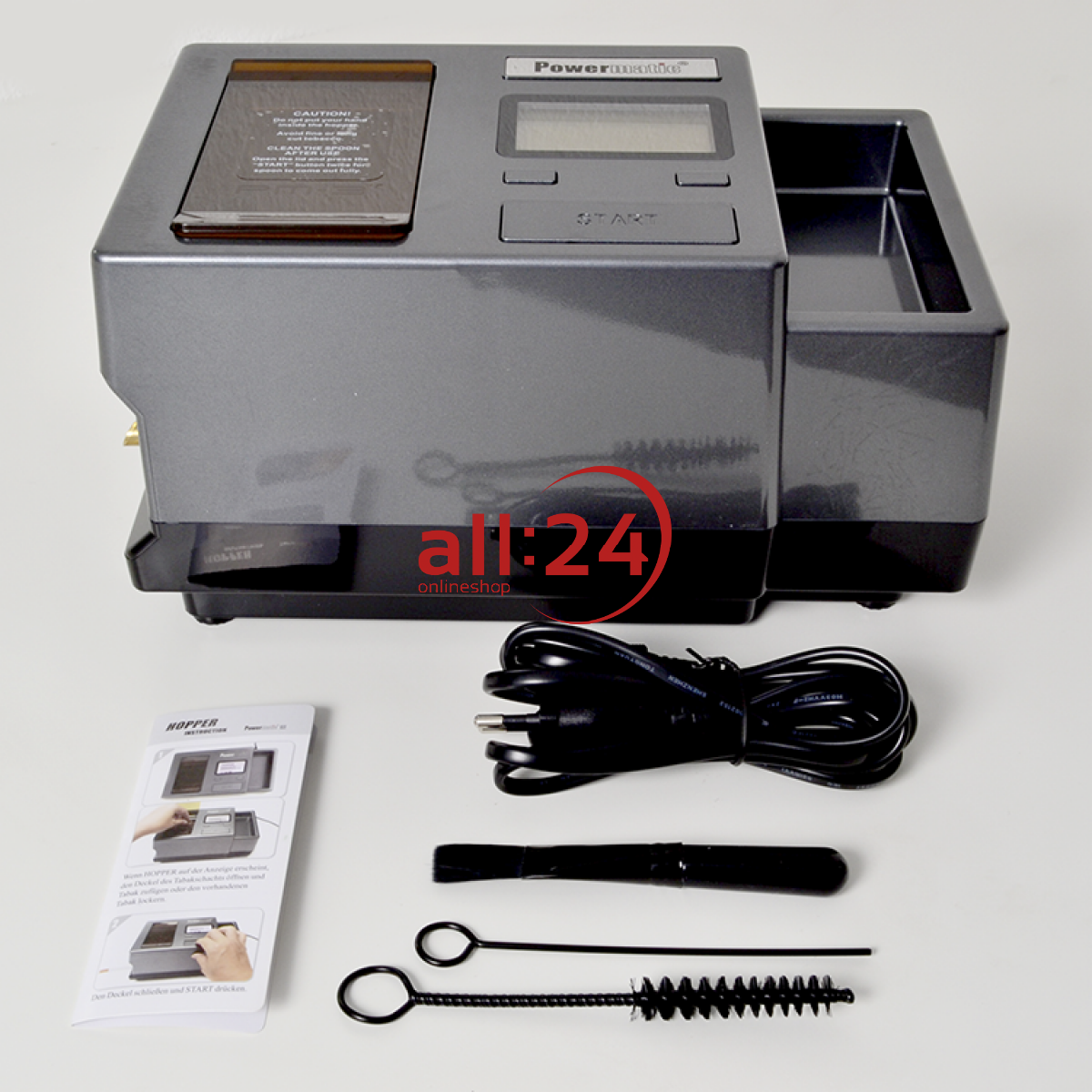 All24 | Powermatic 3 Plus +schwarz elektrische Stopfmaschine